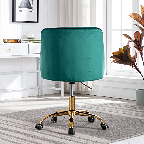 HomSof Home Office Desk Chair Modern Velvet Office Computer Chair Height Adjustable Mid-Back Task Chair