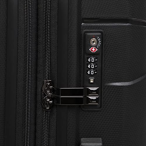 it luggage Momentous 25" Hardside Checked 8 Wheel Expandable Spinner, Black