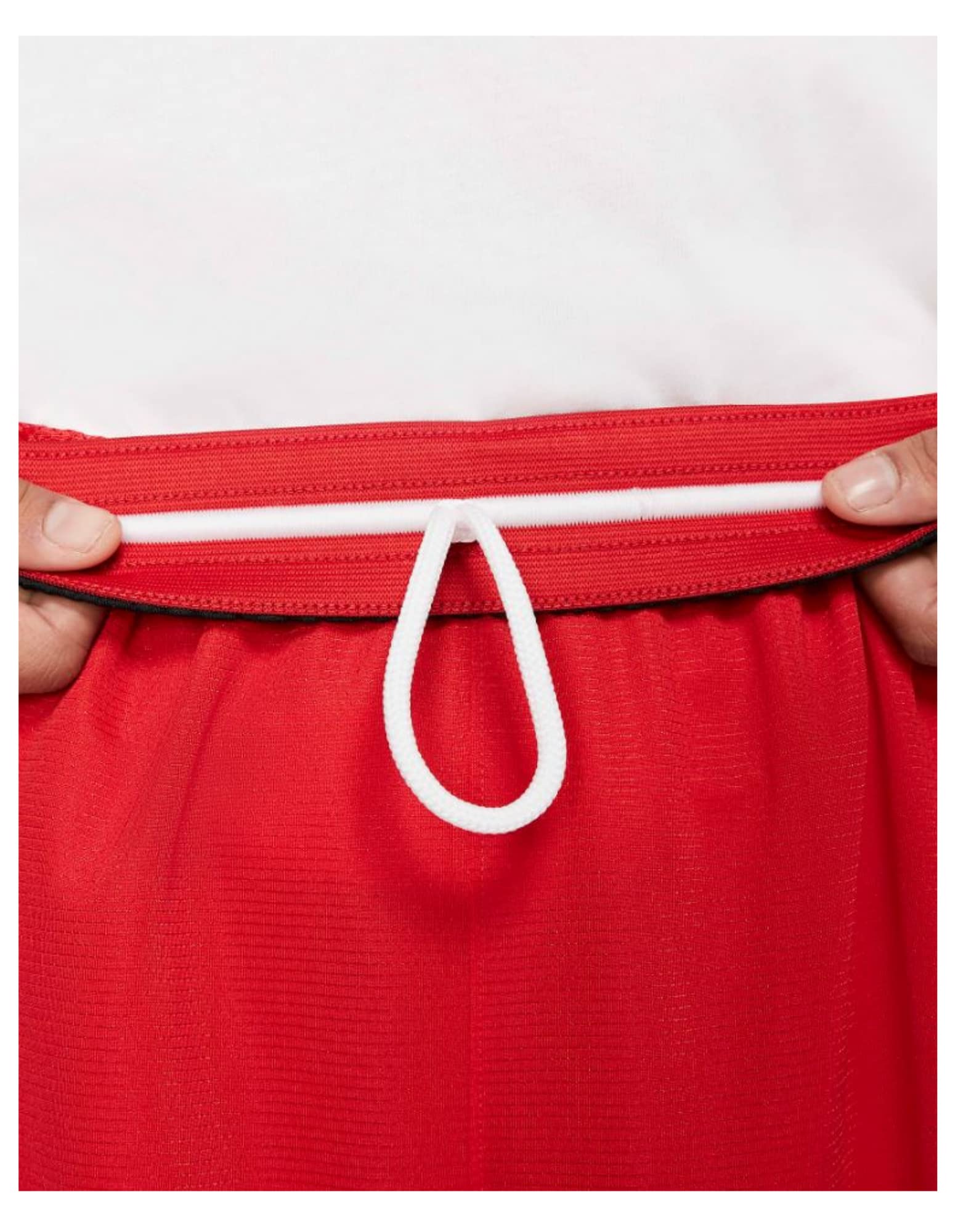 Nike Men's HBR Loose Fit Basketball Shorts (Red, Large)