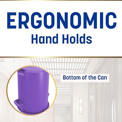 SPARTA Bronco Waste Container Trash Container, Round Trash Bin for Disposal, 10 Gallons, Purple