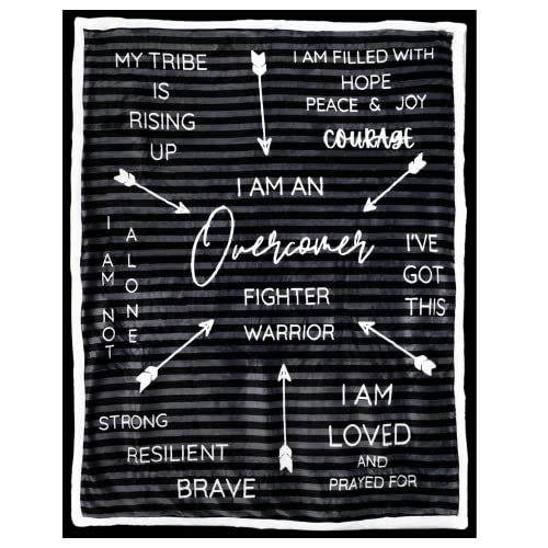 WiseOwell Wish OWL Overcomer Letterboard Healing Compassion Blanket | Get Well Soon Gifts for Men | Comfort Items for Chemo Patients | Inspirational Gifts for Women Cancer Gifts for Men
