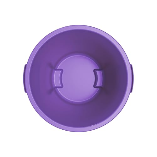 SPARTA Bronco Waste Container Trash Container, Round Trash Bin for Disposal, 10 Gallons, Purple
