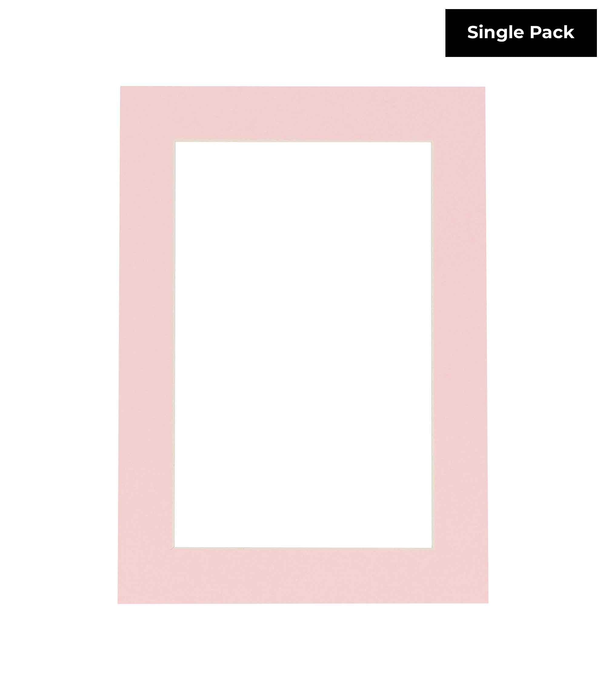 10x14 Mat Bevel Cut for 8x12 Photos - Acid Free Soft Pink Precut Matboard - For Pictures, Photos, Framing - 4-ply Thickness