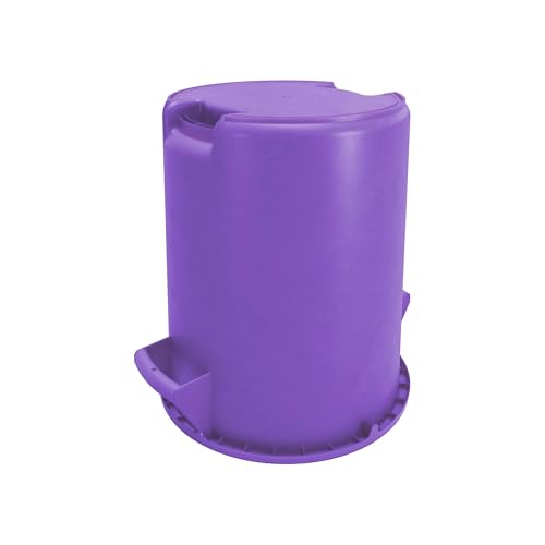 SPARTA Bronco Waste Container Trash Container, Round Trash Bin for Disposal, 10 Gallons, Purple
