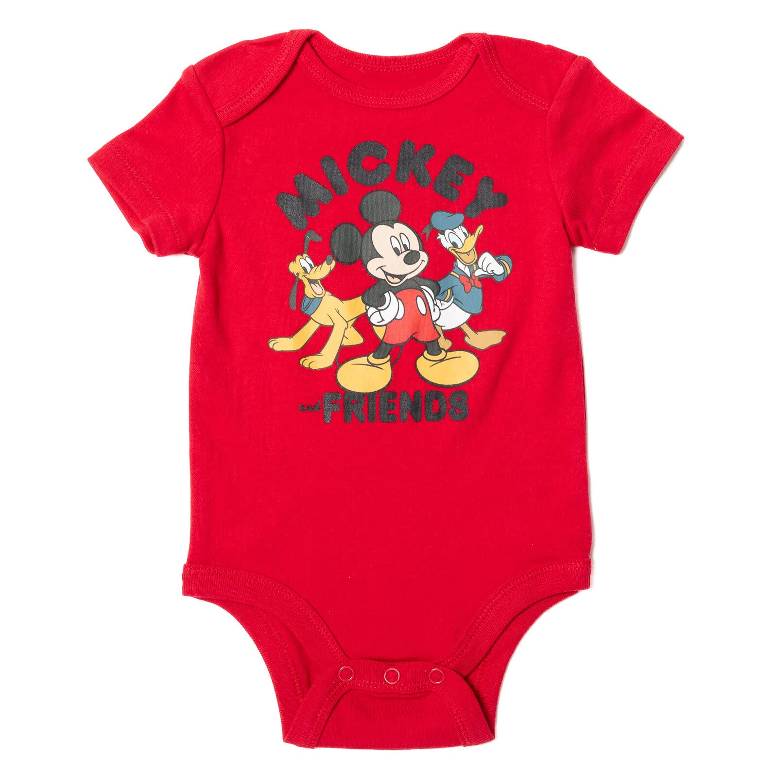Disney Donald Duck Pluto Mickey Mouse Infant Baby Boys 3 Piece Outfit Set Cuddly Bodysuit Pants Hat 3-6 Months