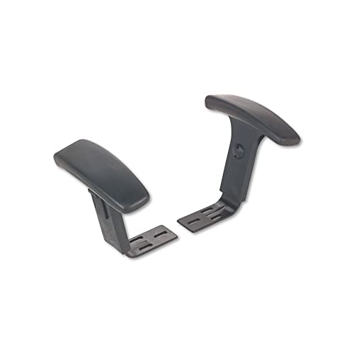 Alera ALEIN49AKA10B Height-Adjustable T-Arms for Essentia and Interval Series Chairs - Black (1 Pair)