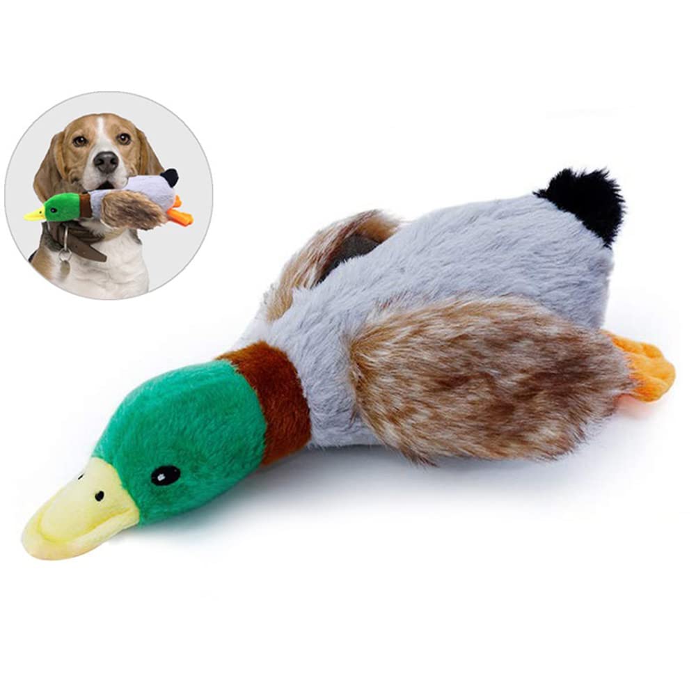 Supawdupaw Plush Duck Chew Toy with Squeaker and Light Up Bouncy Ball 2 Pack Dog Toys