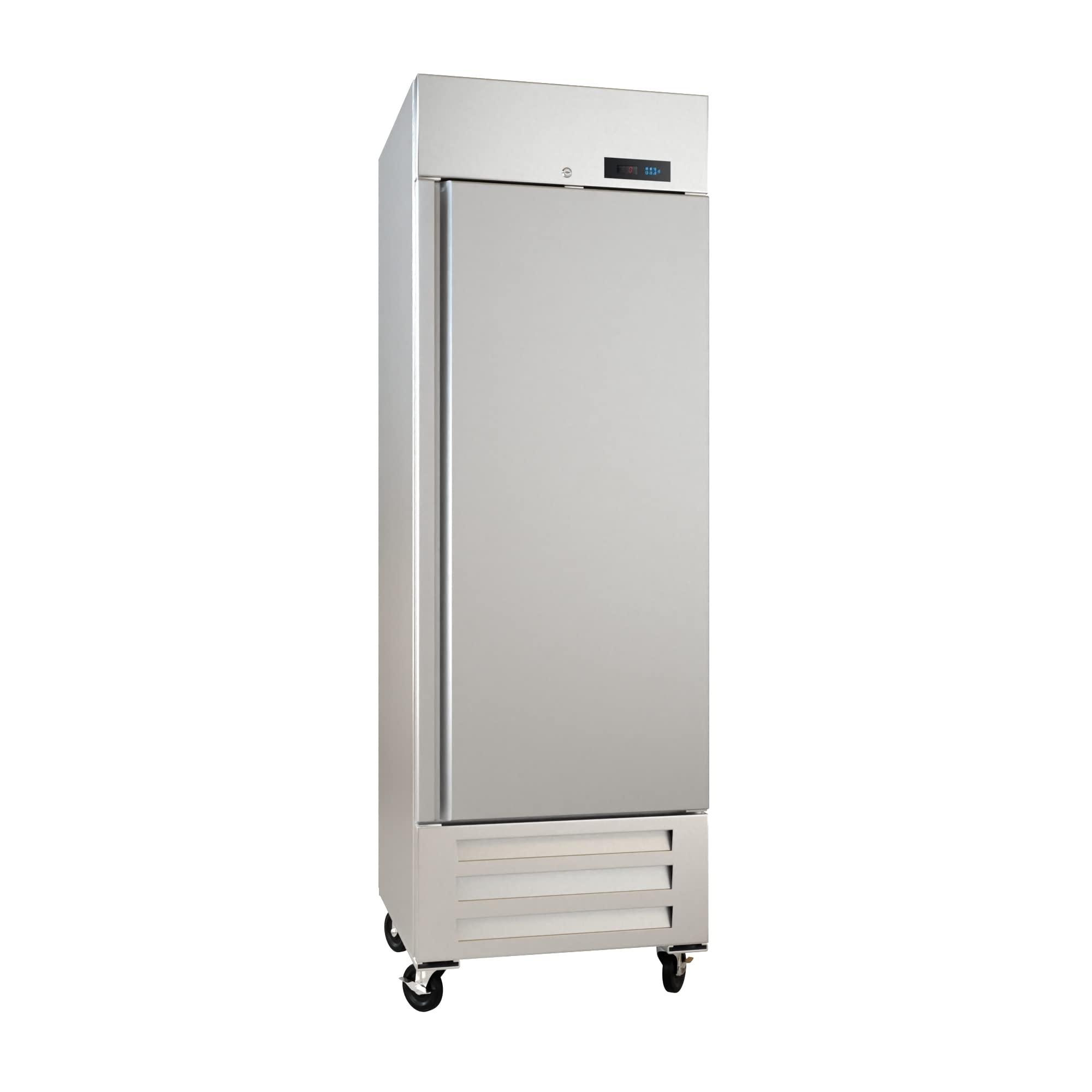 27 5/8 Inch AP-23F 20 Cu. Ft Commercial Freezer, Single Door Stainless Steel Reach-in Freezer with 3 Adjustable Shelves for Restaurants, -8°F – 0°F