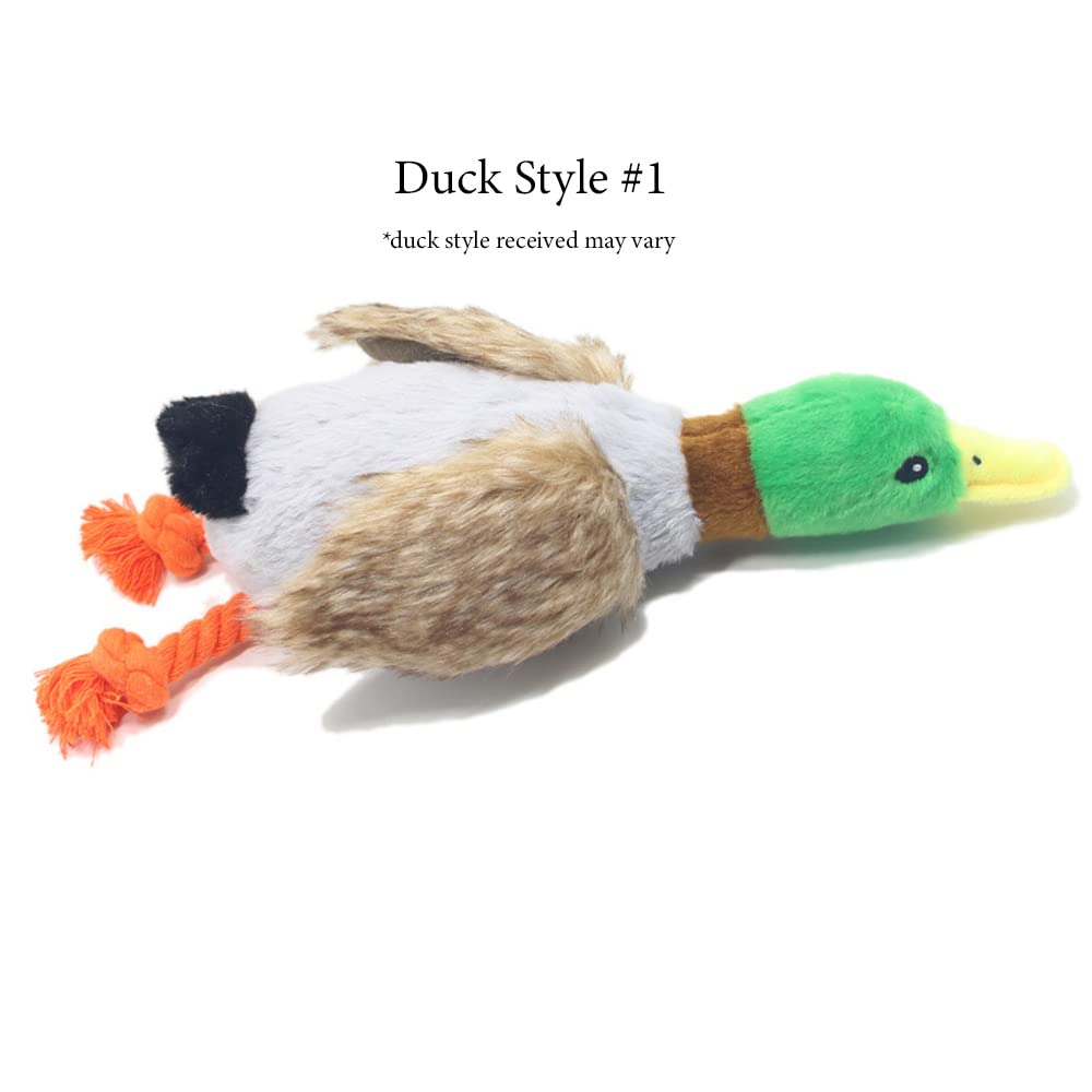 Supawdupaw Plush Duck Chew Toy with Squeaker and Light Up Bouncy Ball 2 Pack Dog Toys