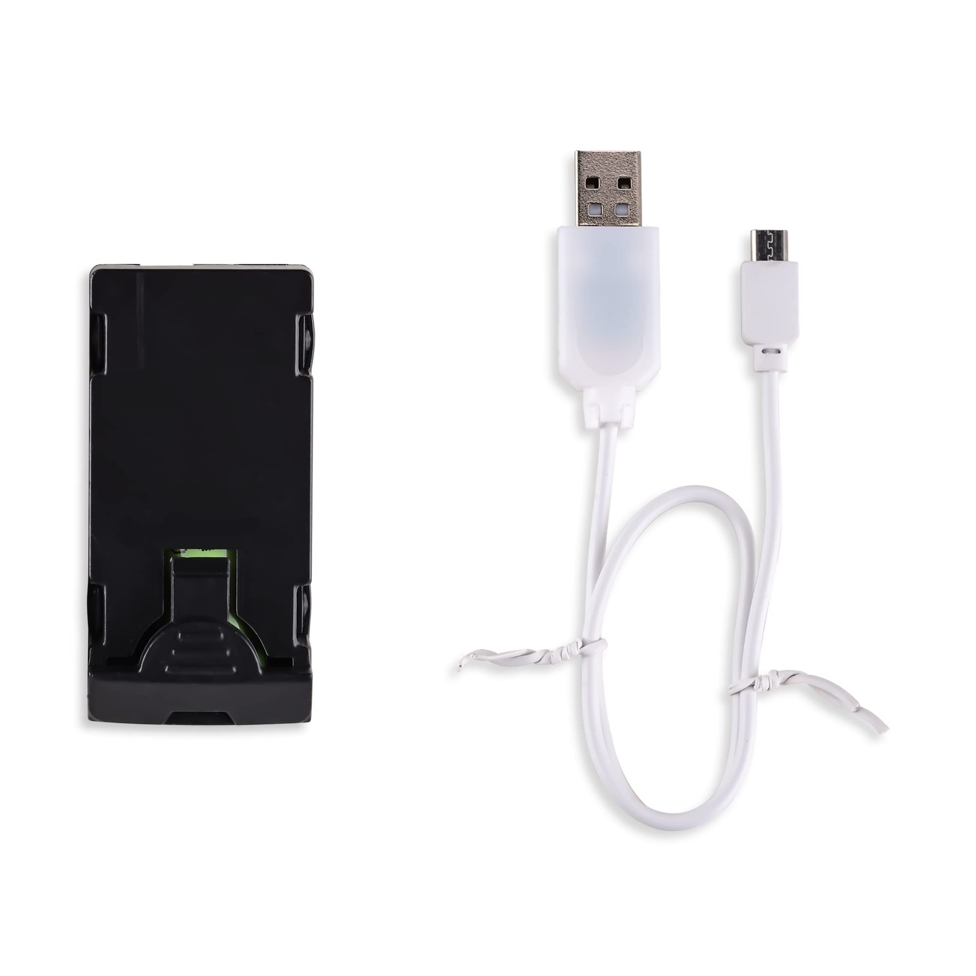 BEZGAR Spare Parts Accessories - 3.7V, 500mAh Modular Li-ion Battery (1) + USB Charger (1) TD202 RC Stunt Car