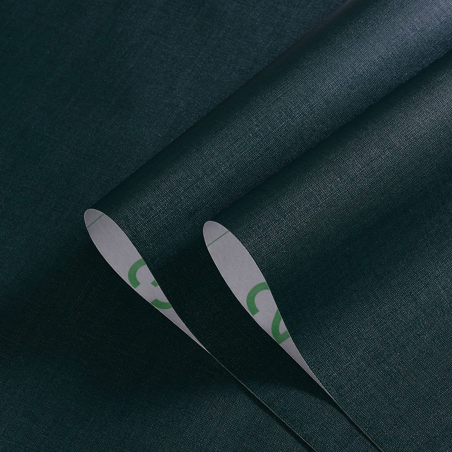 Akywall Grasscloth Peel and Stick Wallpaper Blackish Green Textured Fabric Linen Contact Paper Waterproof Self Adhesive Stick on Wall Paper Removable Vinyl Roll for Cabinet Drawer 15.7" x 78.7"