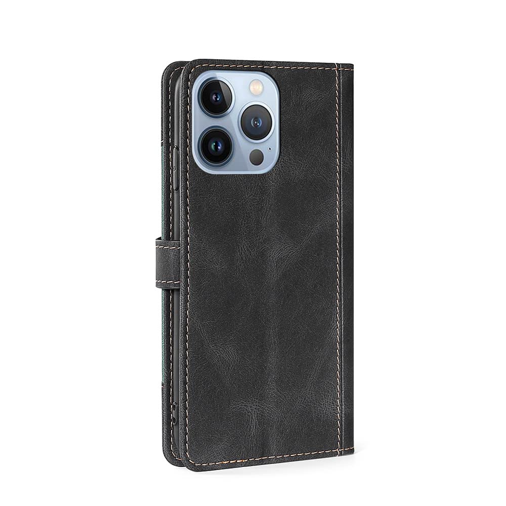 Fansipro Phone Cover Wallet Folio Case for Oppo Reno 2 F, Premium PU Leather Slim Fit Cover for Reno 2 F, 2 Card Slots, Easy Carry, Black