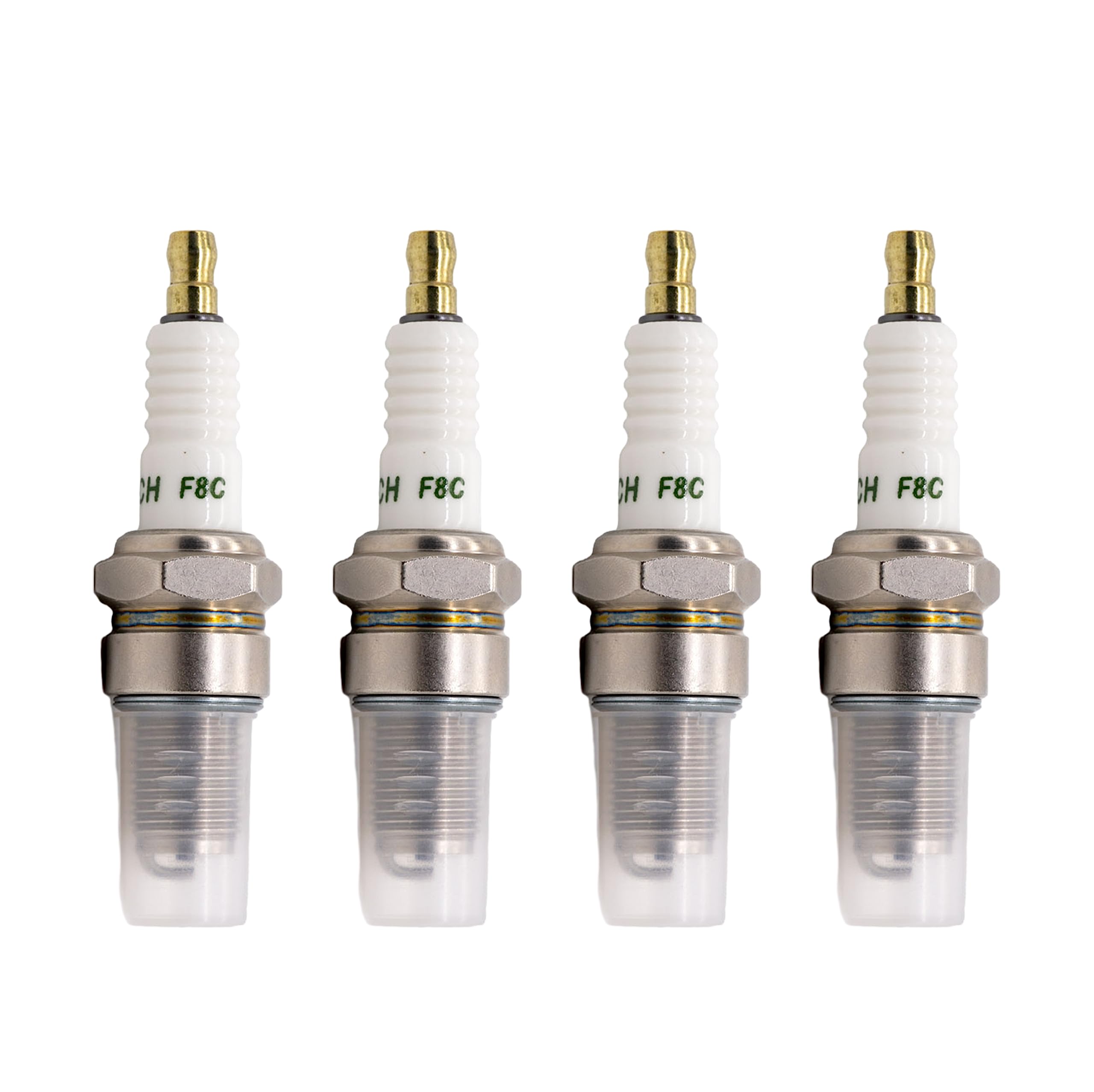 PK4 TORCH F8C Spark Plug Replacement for NGK (2411) B8ES, Honda 98079-58840, Yamaha Yfz450 2007/Blaster 2000, Suzuki 550 GT 1975, Champion N3C, Denso IW24, OEM