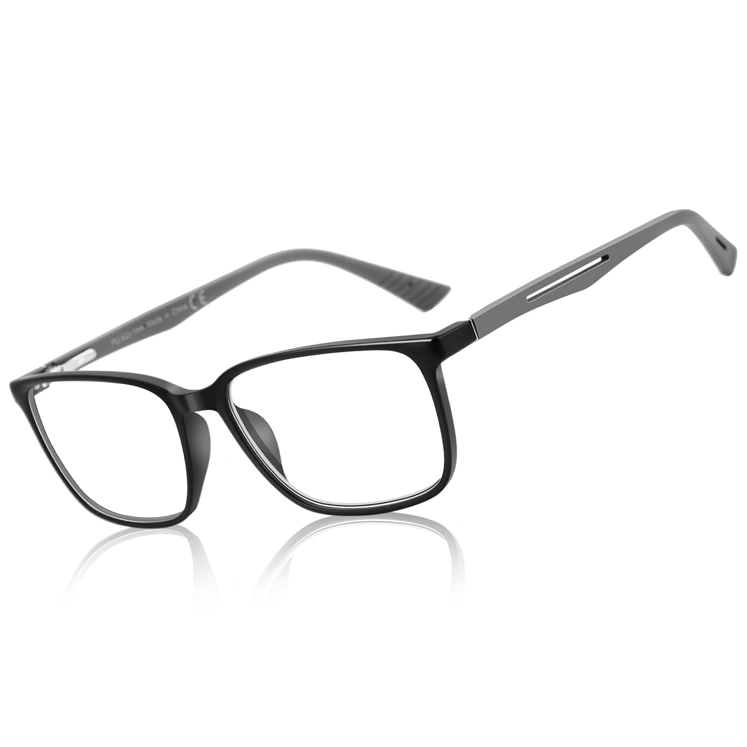 BLUEMOKY Blue Light Reading Glasses for Men,Sport Square Frame Readers, Anti Glare Computer Glasses