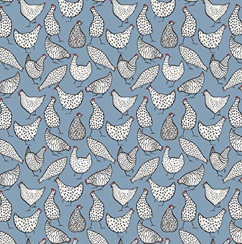 Hen Gift Wrap - Birthday Wrapping Paper - Folded Flat 30 x 20 Inch (3 Sheets)