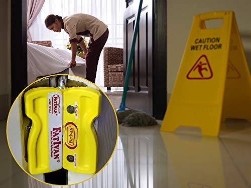 The Original Fat Ivan Fold Up Doorstop Wedge with Magnet - Yellow (2 Pack)