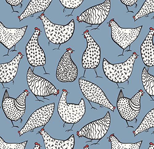 Hen Gift Wrap - Birthday Wrapping Paper - Folded Flat 30 x 20 Inch (3 Sheets)