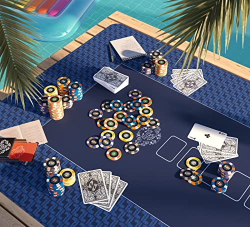 Bullets Playing Cards Poker Sets with Case - Versatile Denominations for Poker, Blackjack, & Casino Games - Durable & Complete Set - Poker Case with 300 Ceramic Poker Chips 'Richie' with Values