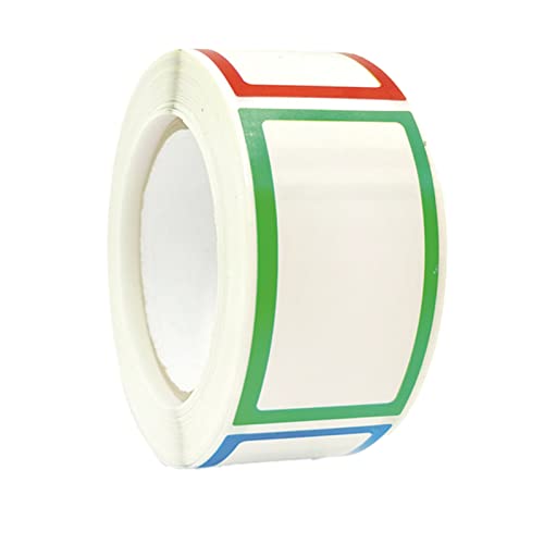 1inch x 1.77inch 4 Color Plain Name Tag Stickers, Self-Adhesive Name Badge Labels,250 Labels Per Roll, 1 roll
