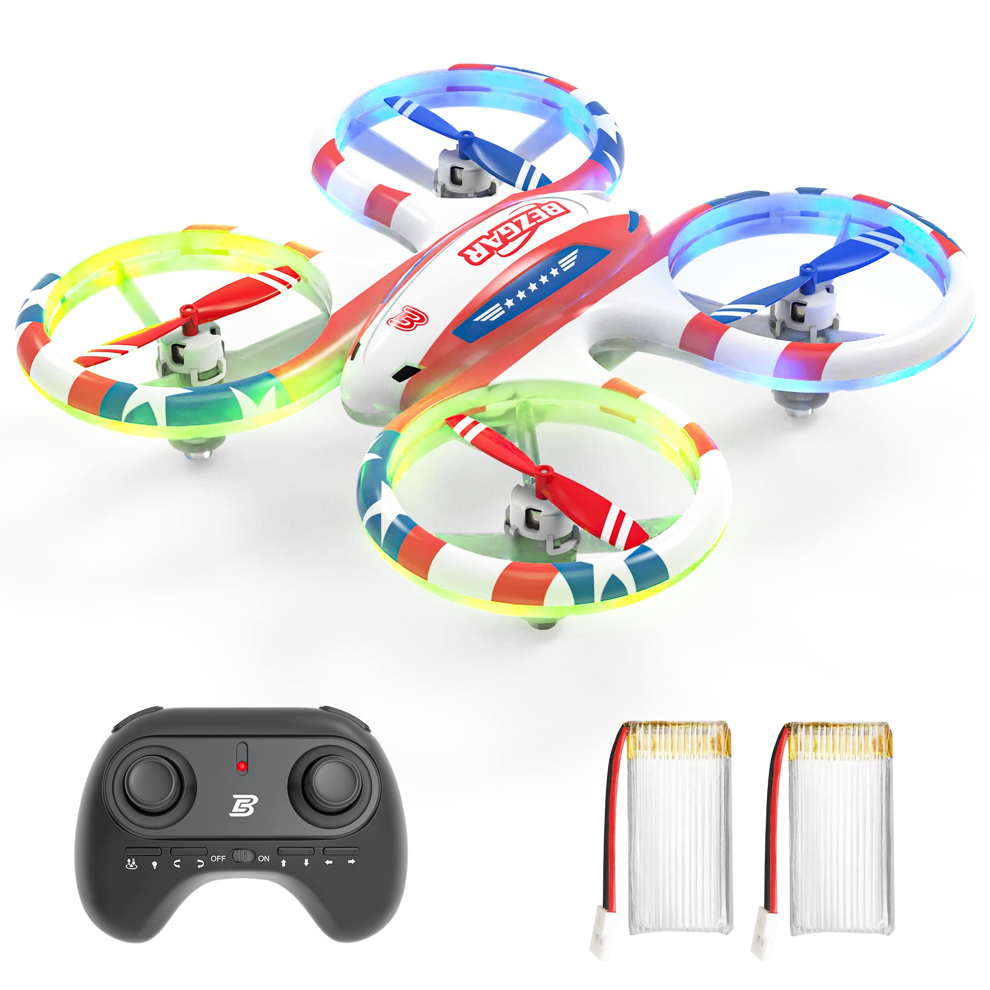 BEZGAR Spare Parts Accessories 3.7V, 500mAh Modular Li-ion Battery (1) + USB Charger (1) for BEZGAR HQ051/HQ051S/HQ052 Mini Drone for Kids Drone