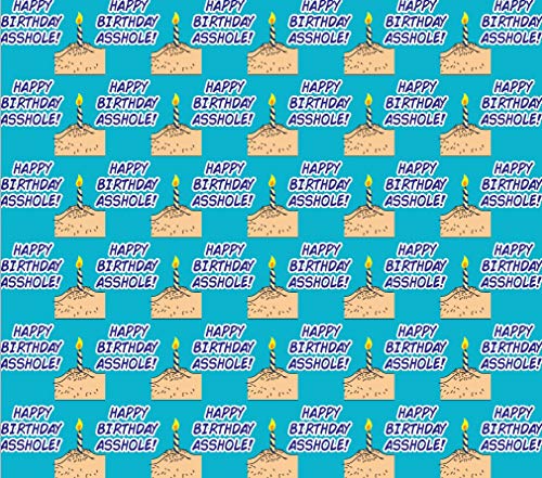 Truly Offensive Gift Wrap Paper (Happy Birthday A**hole)