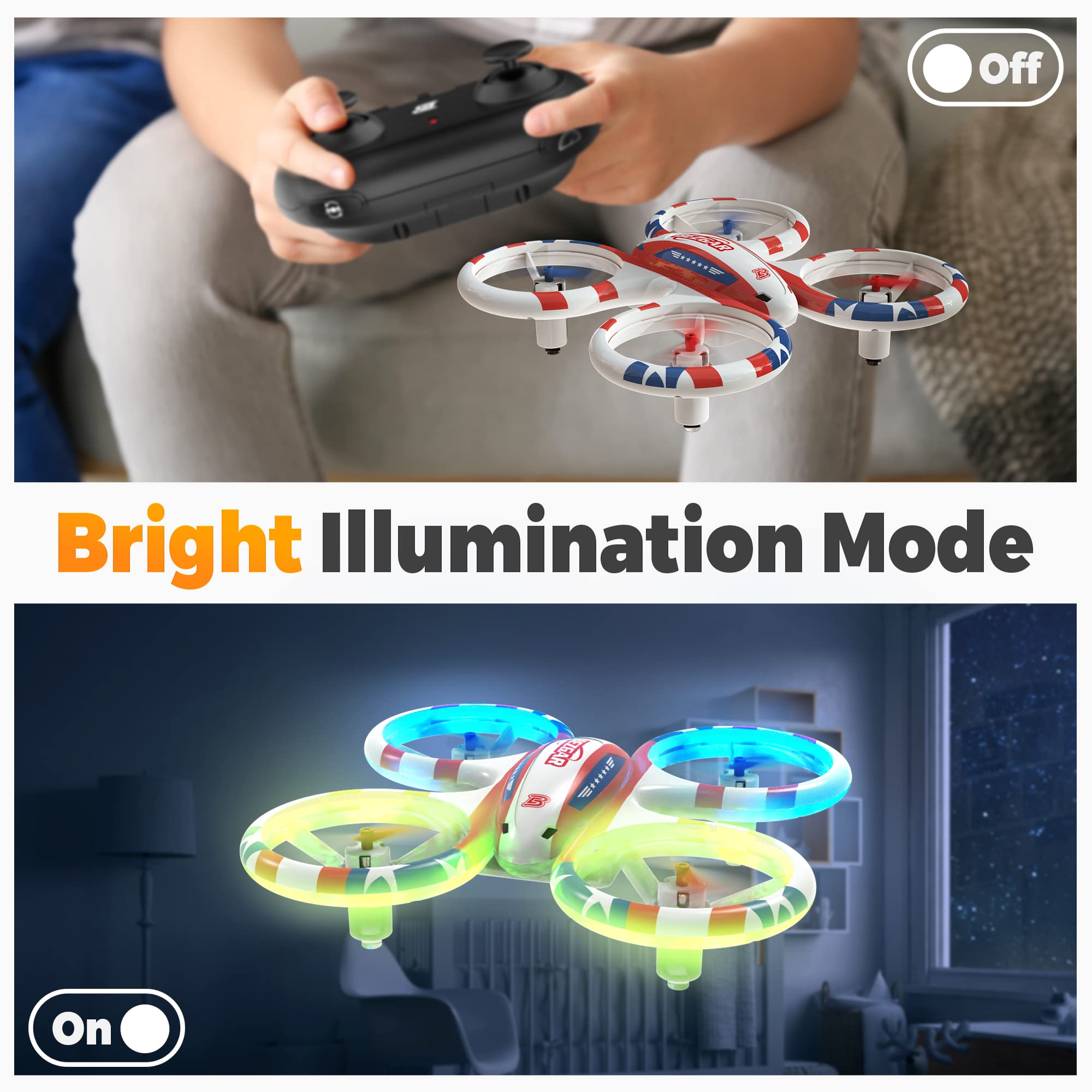 BEZGAR Spare Parts Accessories 3.7V, 500mAh Modular Li-ion Battery (1) + USB Charger (1) for BEZGAR HQ051/HQ051S/HQ052 Mini Drone for Kids Drone