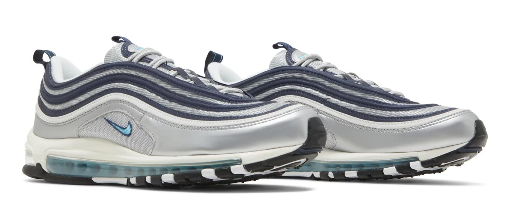 Nike Mens Air Max 97 DM0028 001 Metallic Silver/Chlorine Blue - Size 10.5