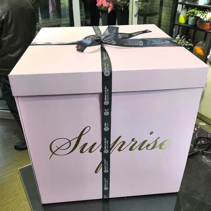 Big Large Huge 19x19x19" Pink Explosion Gift Wrap Box for Birthday-19x19x19" Explosion Box