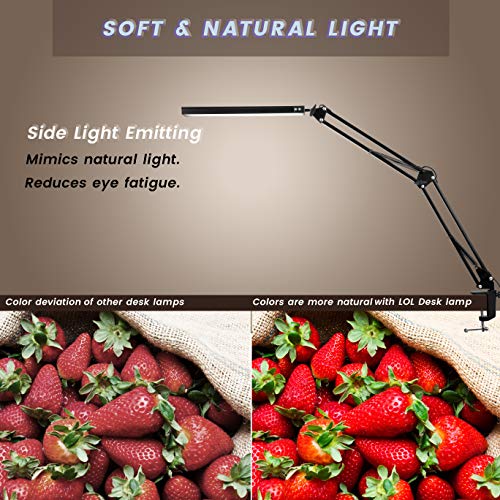 weishan Manicure Table Light, Nail Lamp with Clamp, 10W LED, Swing Arm - lampara para hacer uñas de mesa