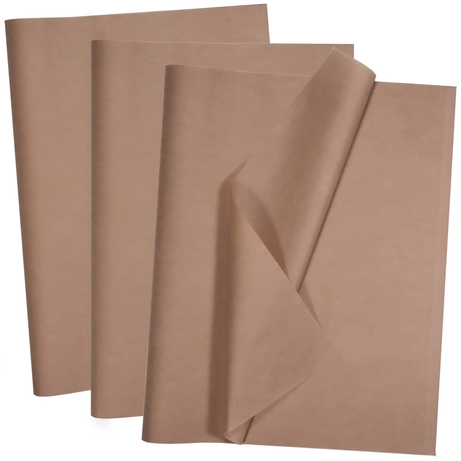 100 Sheets Brown Tissue Paper Artdly 14 x 20 Inches Brown Wrapping Paper Bulk for Weddings Birthday DIY Project Festival Wrapping Crafts Decor