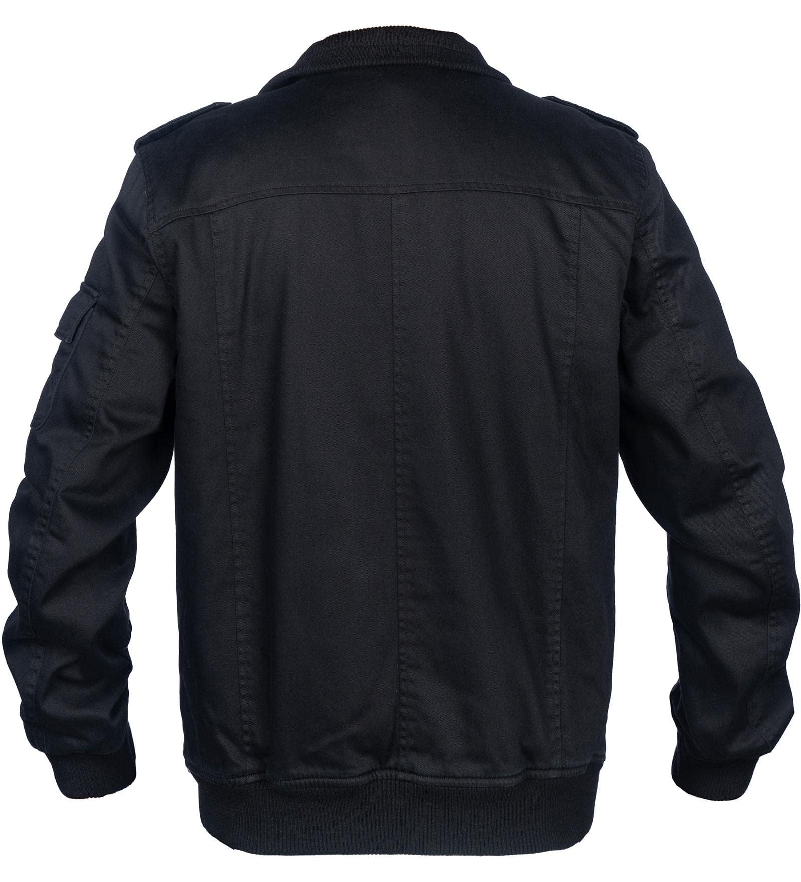 whattry Mens Casual Washed Cotton Military Jacket Warm Canvas Windbreaker
