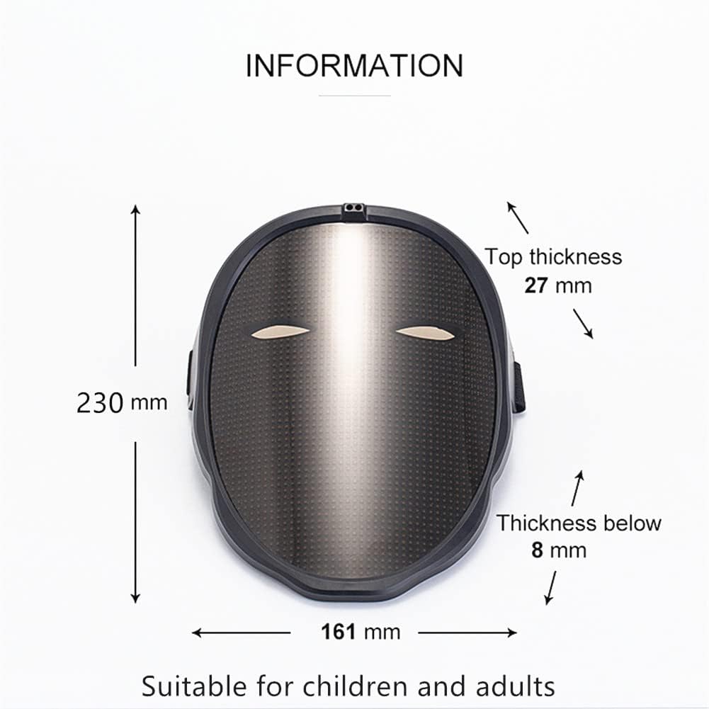 wishplan Led Mask With Face Transforming,Programmable APP Digital Smart LED Light Up Face Mask for BoyWithUke Kid Adults Men's Halloween Party Costume DJ Cosplay Masquerade Gift