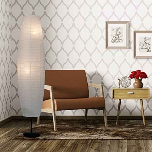 Uonlytech Paper Floor Lampshade Light Accessories: Diploma Floor Lamp Shield Japanese Style Standing Lamps for Living Room Contemporary Floor Lamp Cover