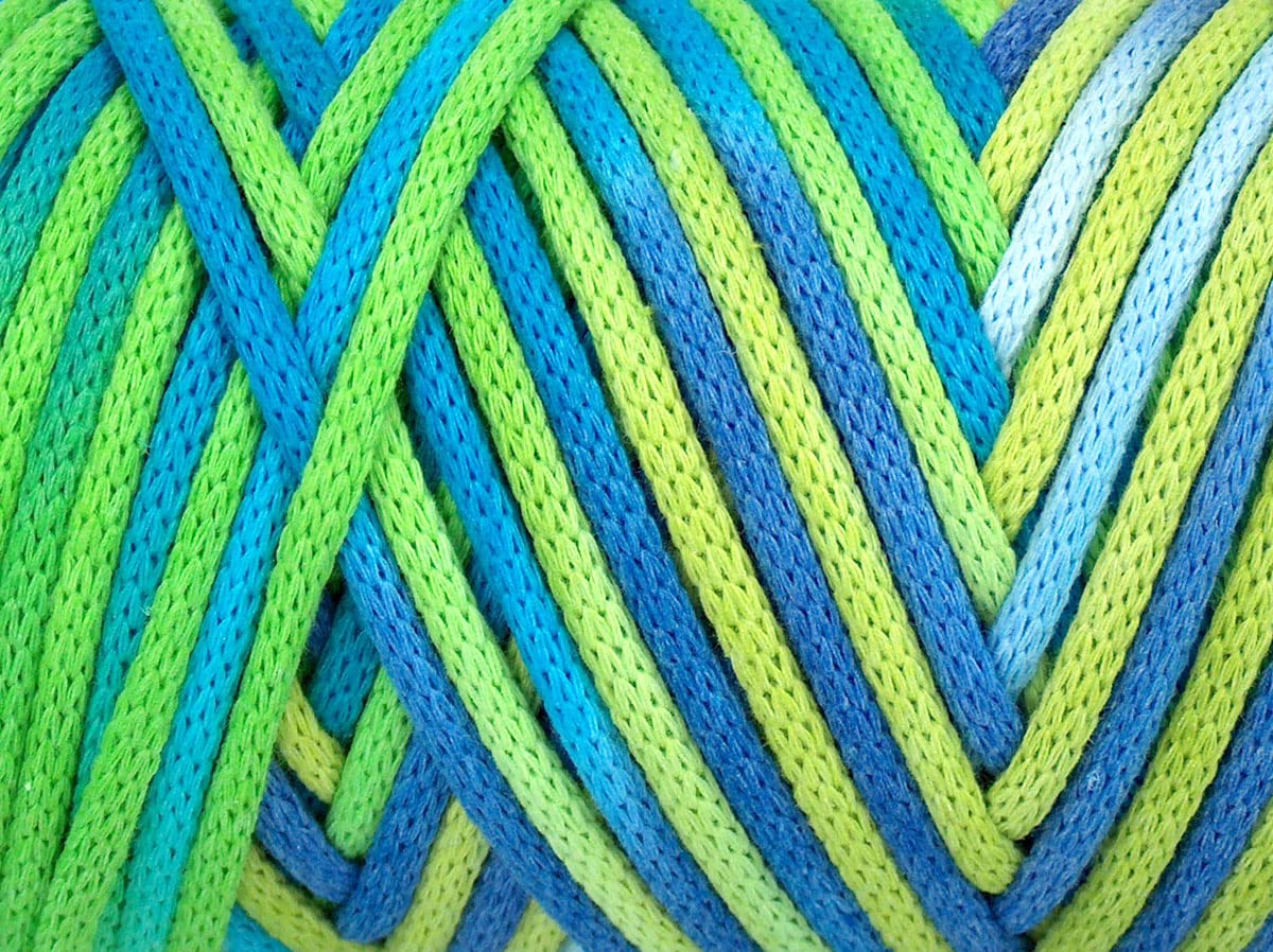 250 gr ICE YARNS Macrame VISCOT Color 3MM (60% Cotton 40% Viscose) Yarn Green Shades Blue Lilac
