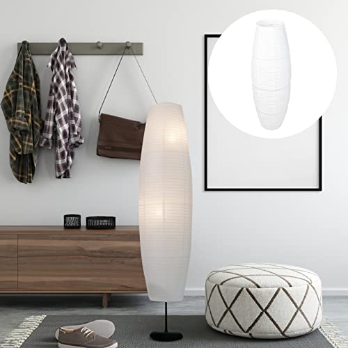 Uonlytech Paper Floor Lampshade Light Accessories: Diploma Floor Lamp Shield Japanese Style Standing Lamps for Living Room Contemporary Floor Lamp Cover