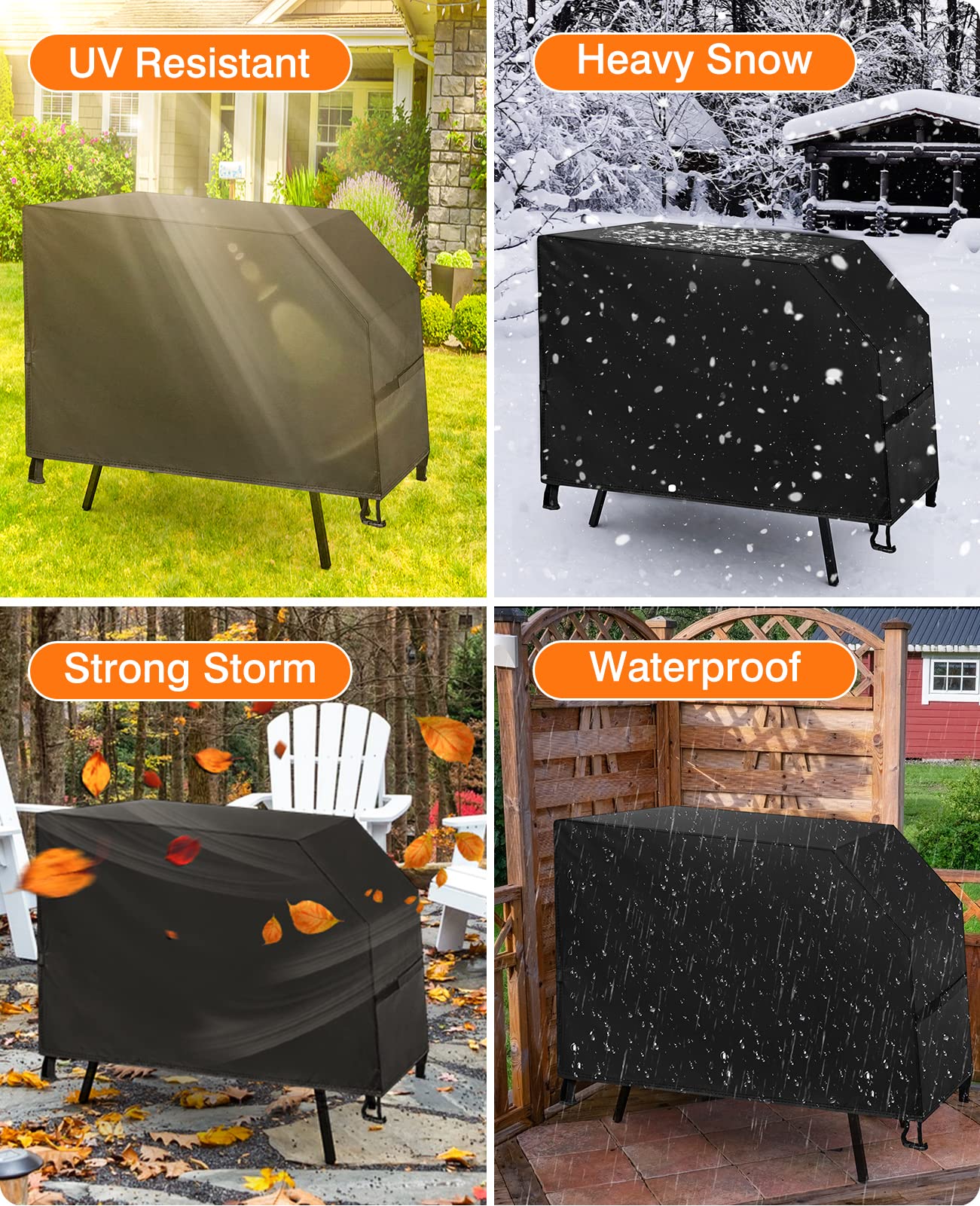 Homenote Griddle Cover for Blackstone 22 inch 17 inch with Hood and Stand, Grill Cover Waterproof Windproof Weather Resistant for Outdoor, BBQ, Grilling, Camping