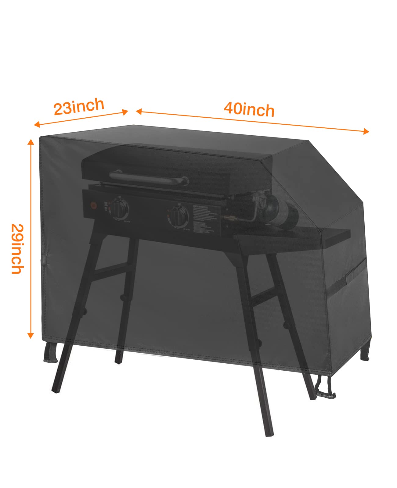 Homenote Griddle Cover for Blackstone 22 inch 17 inch with Hood and Stand, Grill Cover Waterproof Windproof Weather Resistant for Outdoor, BBQ, Grilling, Camping