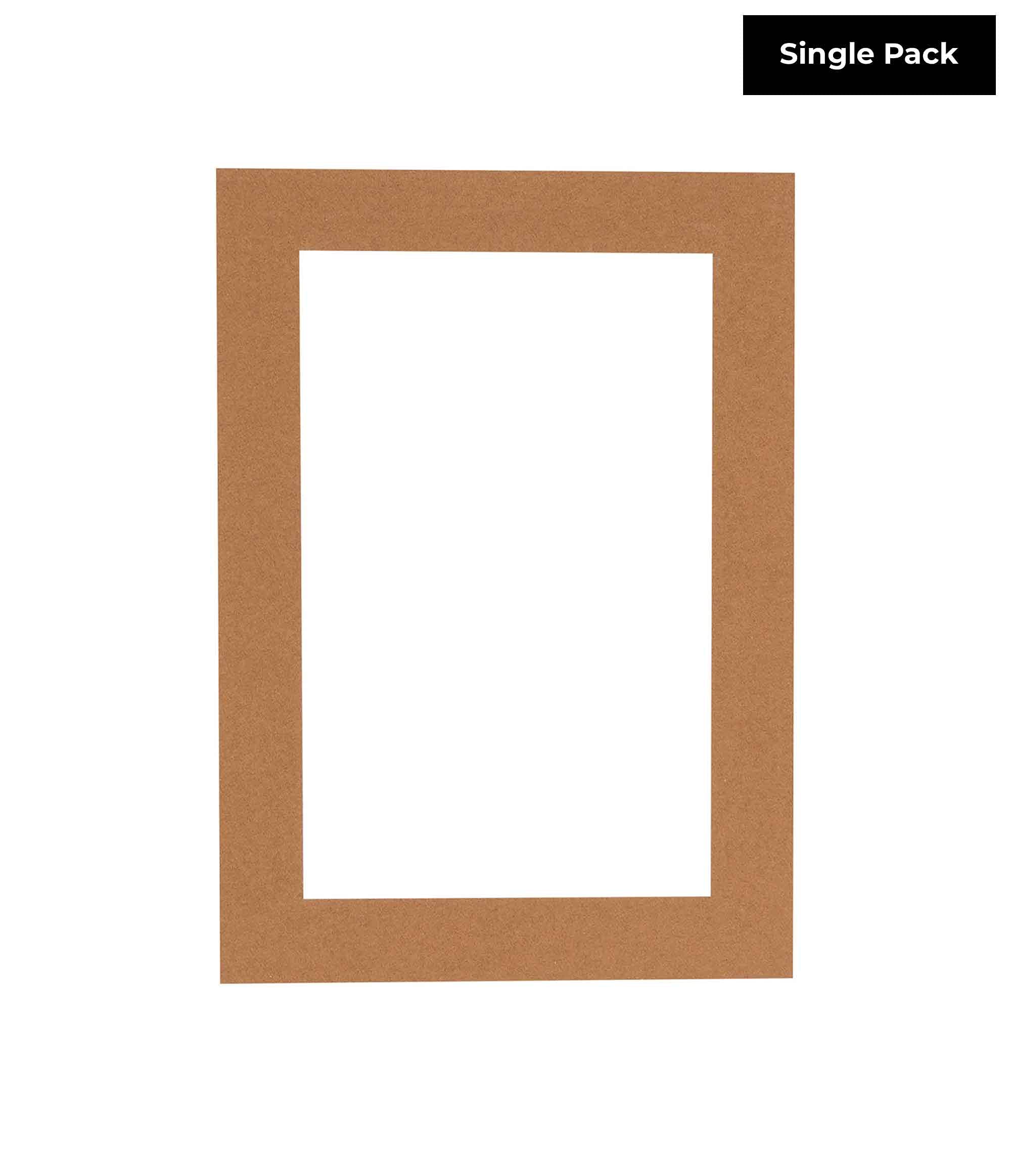 16x20 Mat Bevel Cut for 13.5x17 Photos - Acid Free Aged Oak Brown Precut Matboard - For Pictures, Photos, Framing - 4-ply Thickness