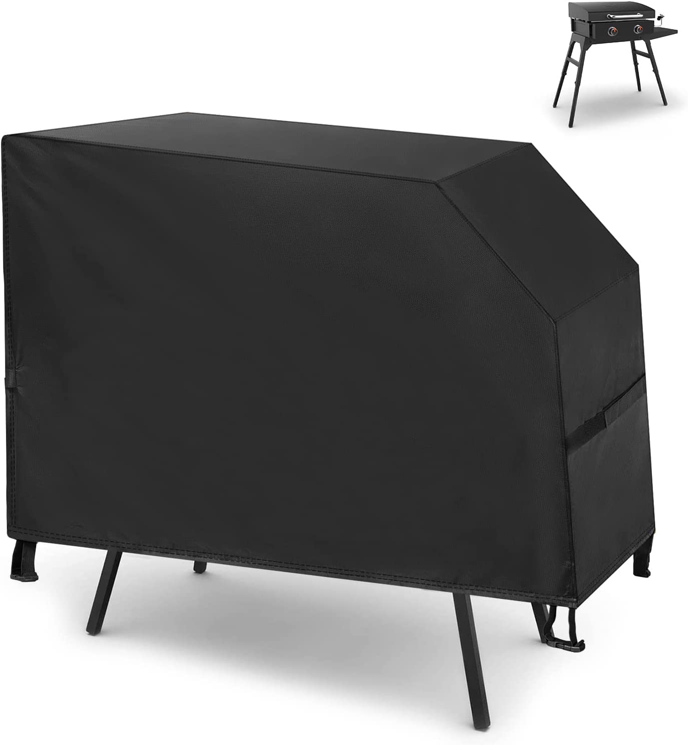 Homenote Griddle Cover for Blackstone 22 inch 17 inch with Hood and Stand, Grill Cover Waterproof Windproof Weather Resistant for Outdoor, BBQ, Grilling, Camping