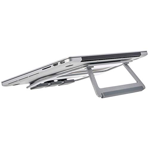 Amazon Basics Aluminum Portable Foldable Support Stand for Laptops up to 13 Inches, Silver