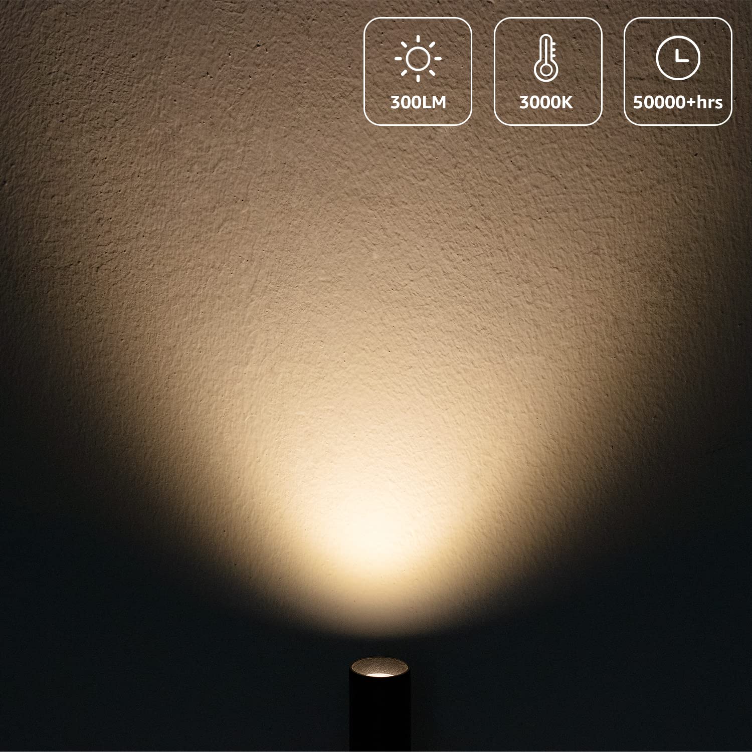 URTOM 2 Pack Indoor Spotlight LED Up Lights for Plant 120V Floor Spot Lights Accent Light Indoor Uplighting Warm White Spotlight Lamp Accent Lighting LED Uplight, 5.9 FT Plug Cord with Foot Switch