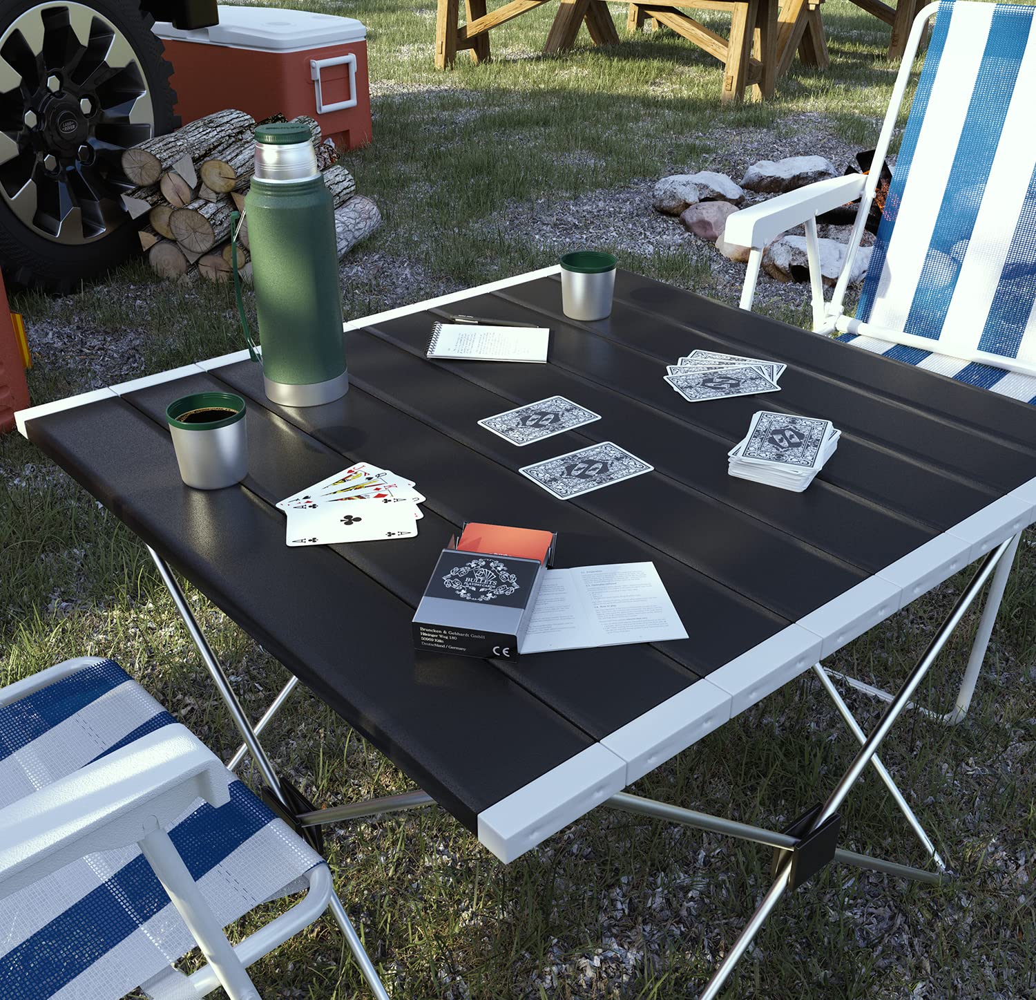 Bullets Playing Cards, Backpacker Playing Cards, Plastic Playing Cards in Aluminium Box with Rules for 5 Backpacker Games, Including Cut-Card