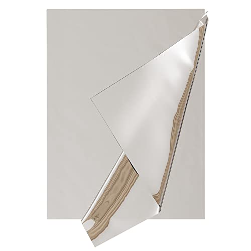 Metallic Silver Foil Sheets For Gift Wrapping 100 CT I 15 In X 20 In Silver Foil Sheets For Crafts I Plastic Wrap For Presents I Gift Bag Filler I Gift Basket Wrap I Silver Foil Wrap By Crown Display