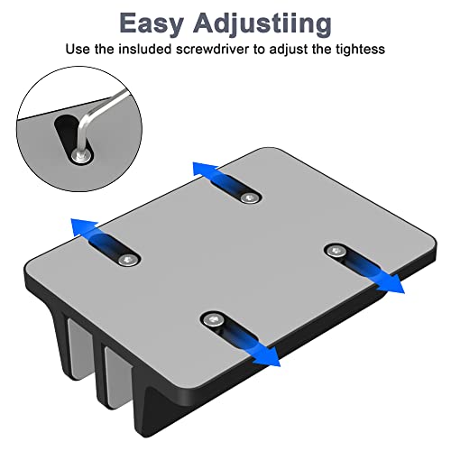 [Upgraded Dock Version] Vertical Laptop Stand, Adjustable 2 Slot Aluminum Desktop Holde(Up to 17.3 inch), Fits All MacBook/Microsoft Surface/HP/Dell/ChromeBook/iPad and Gaming Laptops (Black)