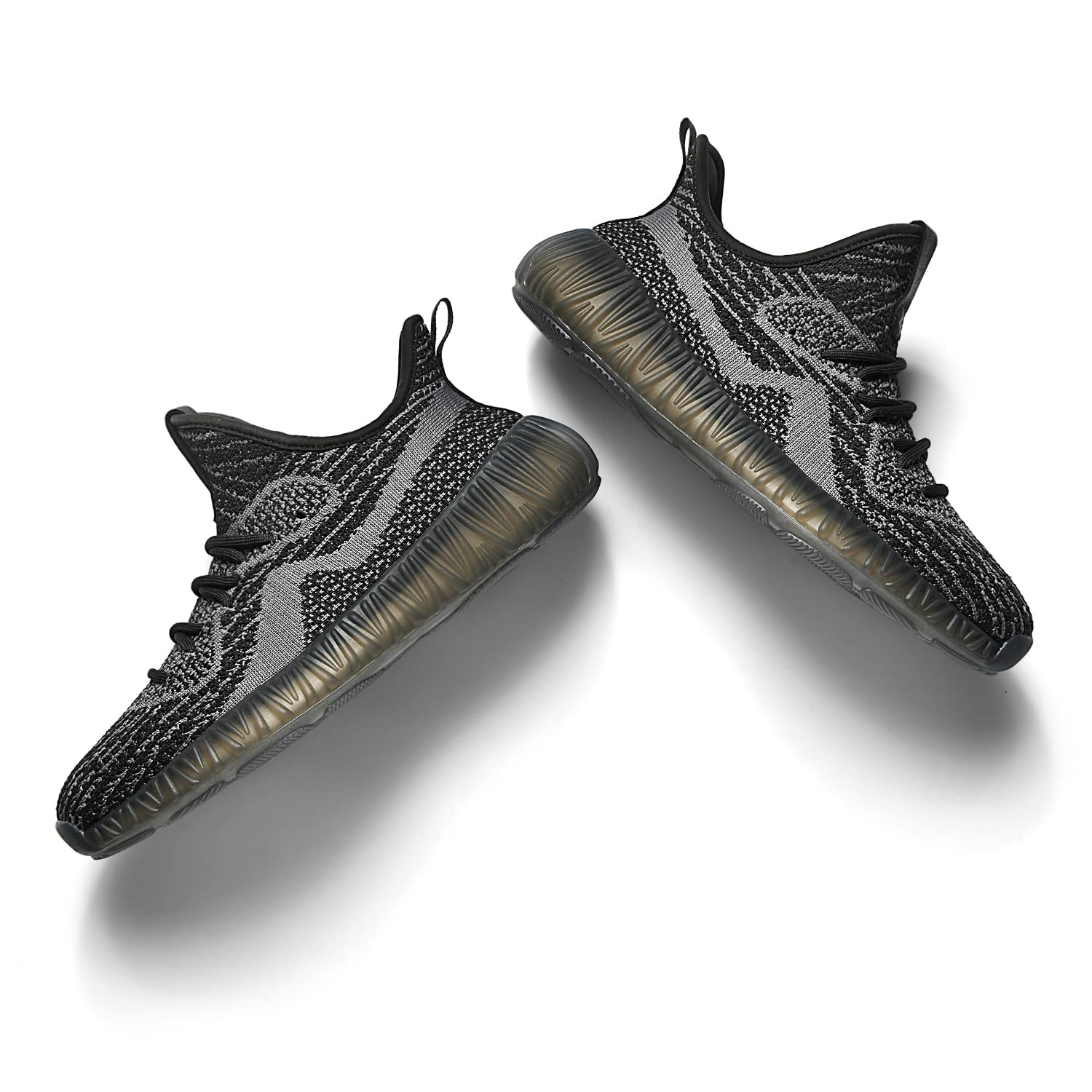 EFOBIH Mens Walking Athletic Shoes Casual Breathable Sport Tennis Athletic Slip on Lightweight Running Sneakers Darkgrey US 9
