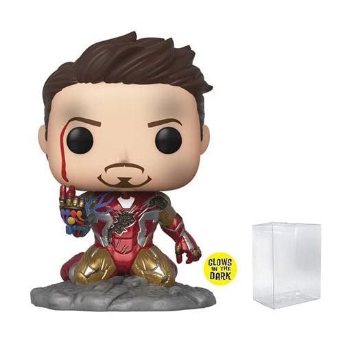 PX Previews Exclusive Pop Endgame: I Am Iron Man Glow in The Dark #580 Vinyl Figure Deluxe (Bundled with EcoTek Protector Box)