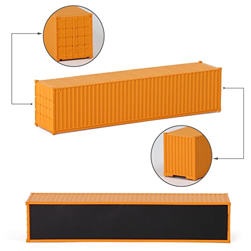C15008 9pcs Model Train N Scale 1:160 Blank Shipping Container 40ft Cargo Box 40' Freight Car (40ft)