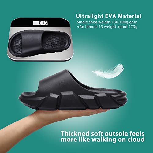Cosofme Cloud Slides For Women & Men - Super Soft Cushioned Thick Sole EVA Pillow Slides - Quick Drying Non-Slip Indoor & Outdoor Slippers