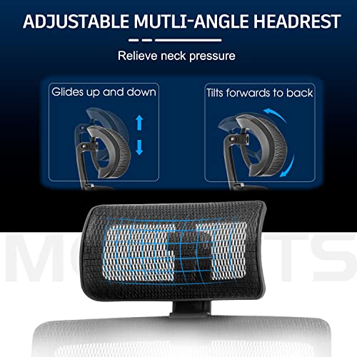 MOLENTS Ergonomic Office Chair,Mesh Computer Chair,Home office Desk Chair with Seat Slider,Adjustable Lumbar Support,Headrest,3D Armrest,Tilt Function,Comfort Swivel Executive Chair Rolling Task Chair