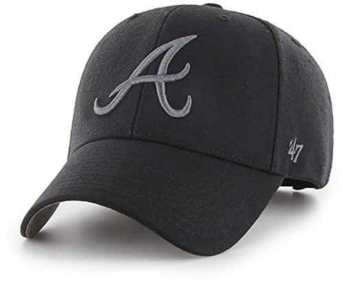 '47 Atlanta Braves MVP Adjustable Black Hat, One Size